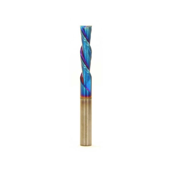 MLCS Blue Ice 1/4 Inch Spiral Downcut Router Bit 1 Inch CL x 1/4 Inch shank