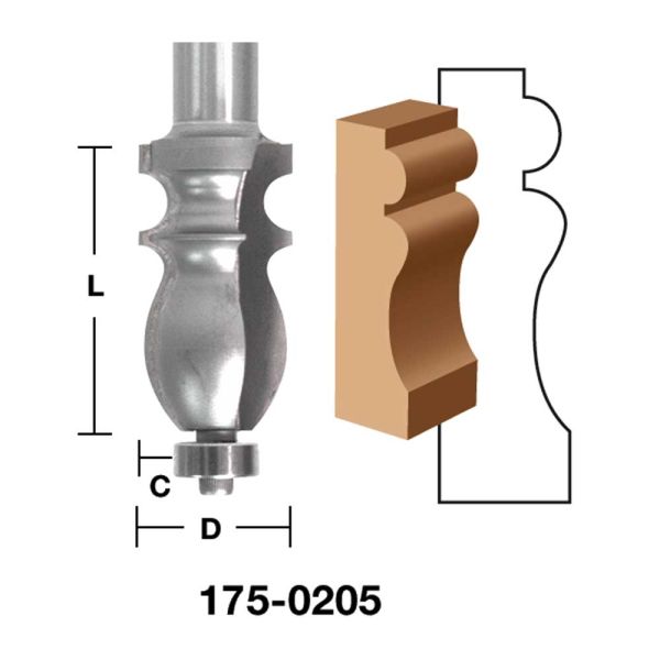 Eagle America Architectural Molding Router Bits 1-5/8 Inch CL x 1/2 ...