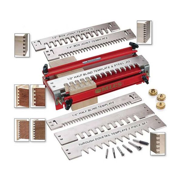 MLCS Dovetail Jig Master Set with 1/4 Inch & 1/2 Inch Shank Bits