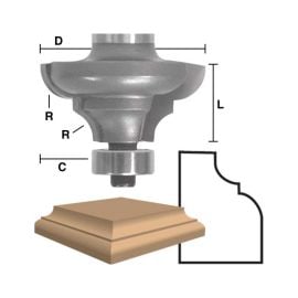 Eagle America Cove and Bead Router Bits 1/8 Inch R x 11/16 Inch LD x 1/ ...