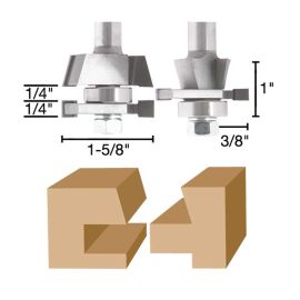 Eagle America Rail and Stile Router Bits with 15° Bevel for Plywood