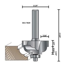MLCS Double Fillet and Cove Router Bits x 1/2 Inch shank