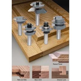MLCS Shaker Cabinet Maker Router Bits Set with Back Cutter