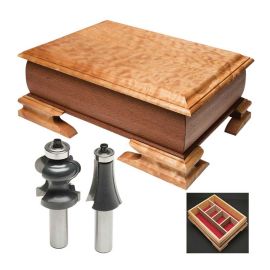 MLCS DIY Jewelry Box Oval Side and Ogee Bracket Foot Router Bits Set